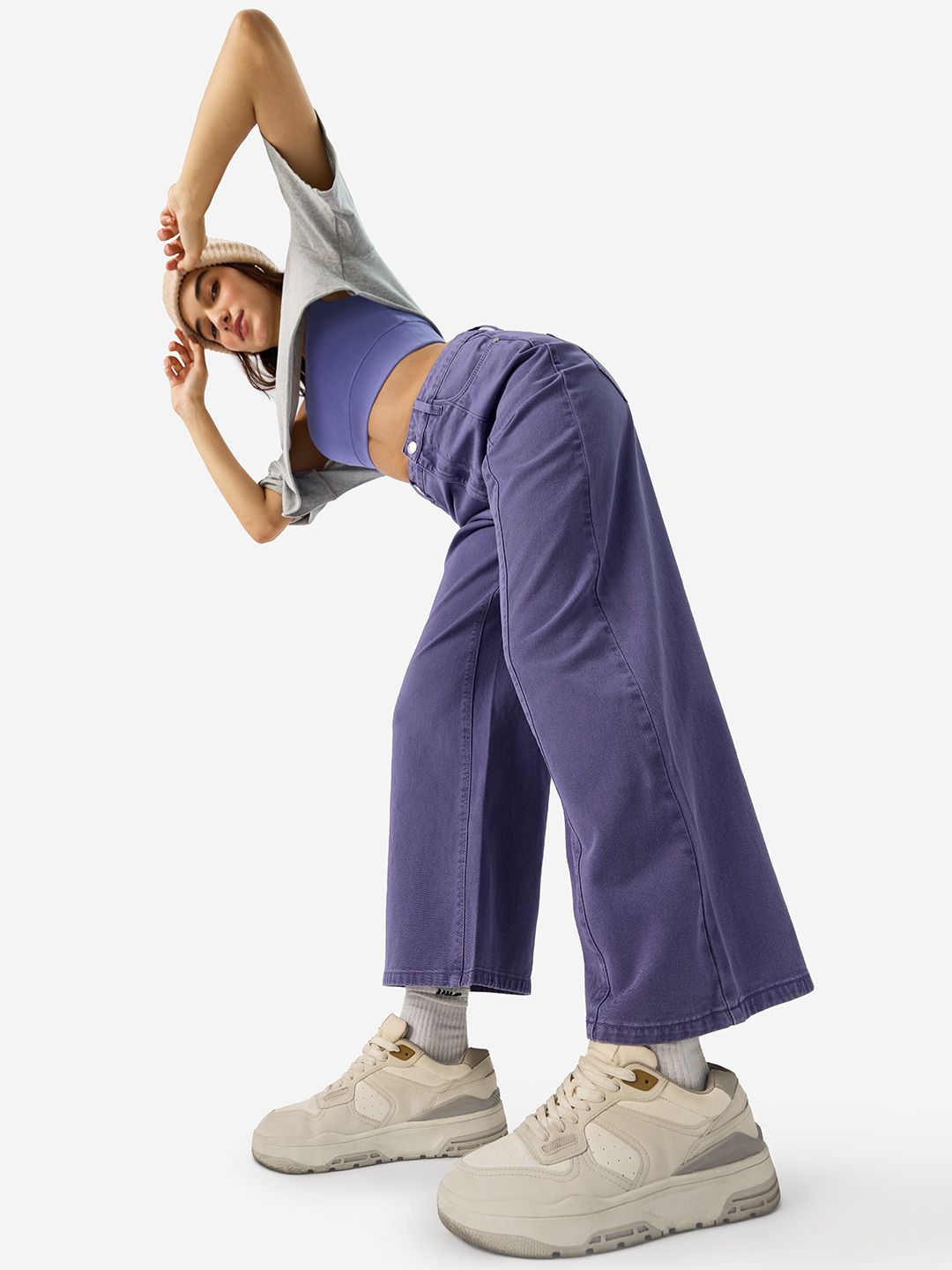 Buy Solids: Aubergine Women Jeans online at The Souled Store.