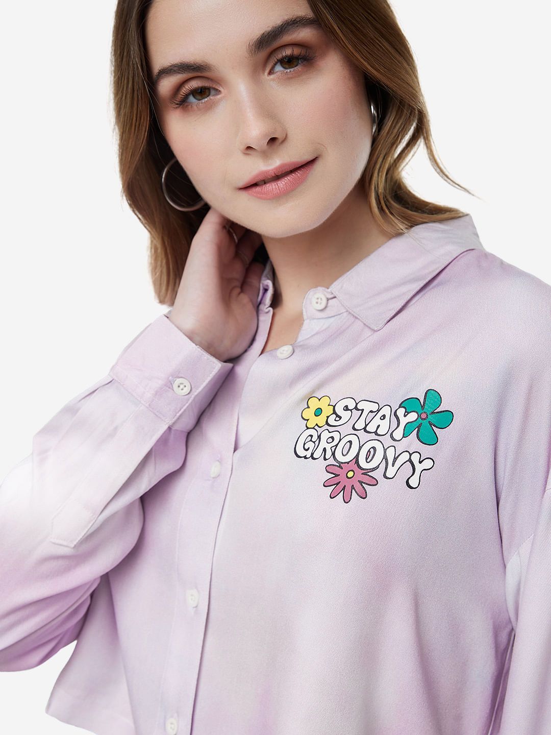 Buy Stay Groovy: Tie Dye Women Boxy Fit Shirts online at The Souled Store.