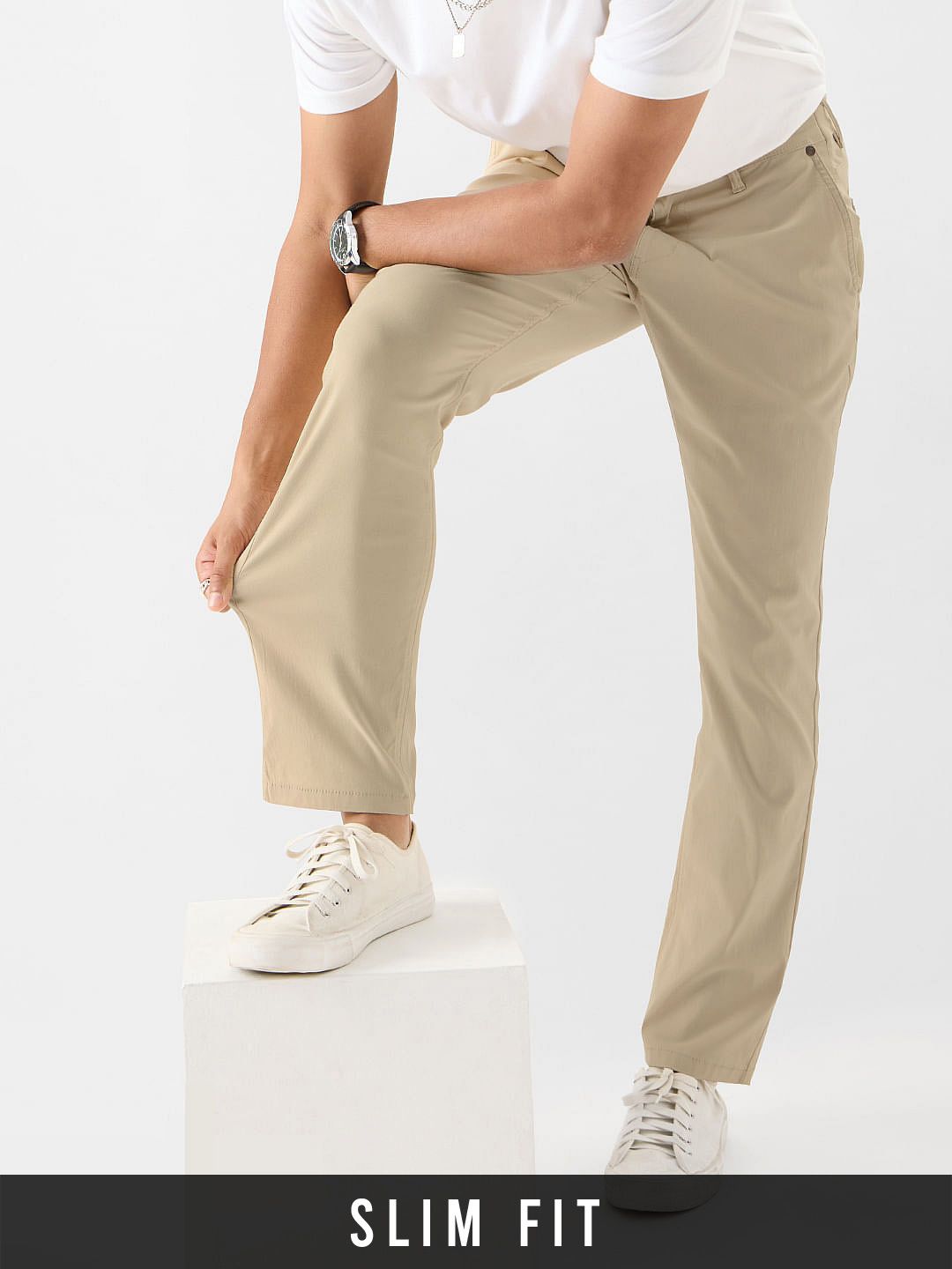 Buy Solids: Angora Men Cotton Pants Online