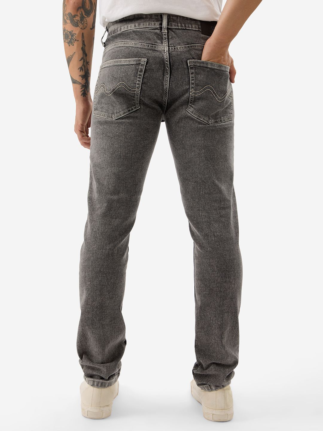 Buy Denim: Dark Grey (Slim Fit) Men Jeans Online