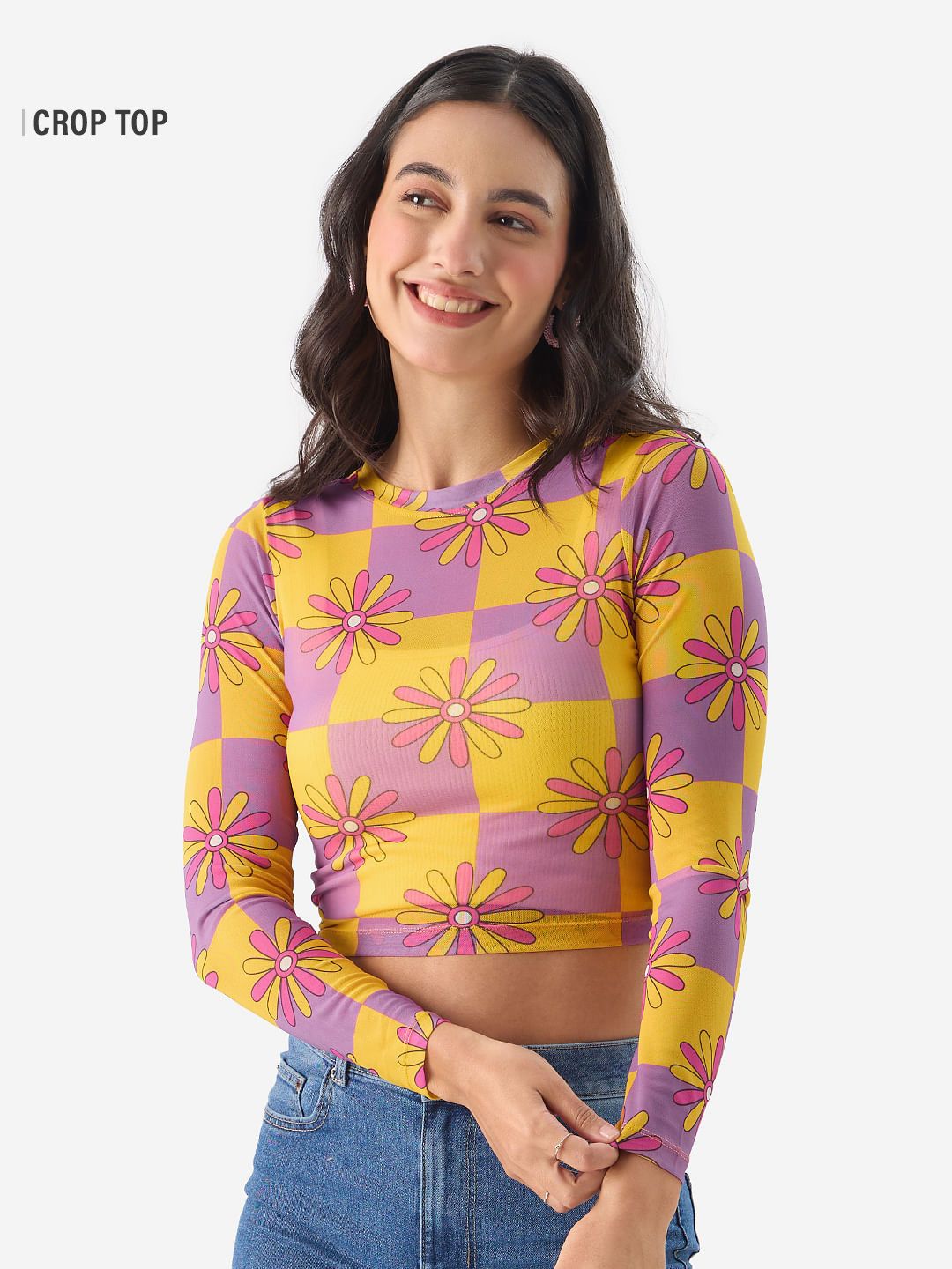 Buy Mesh Top: Flora Women Cropped Tops online at The Souled Store.