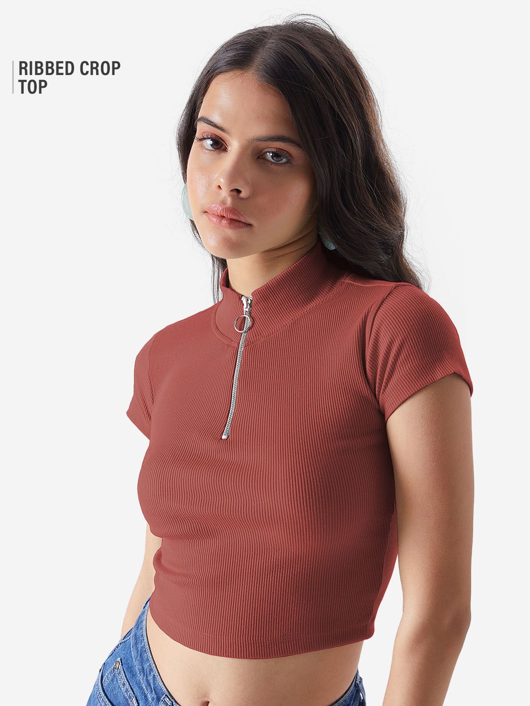 Buy Solids: Rusty Red Women Cropped Tops online at The Souled Store.