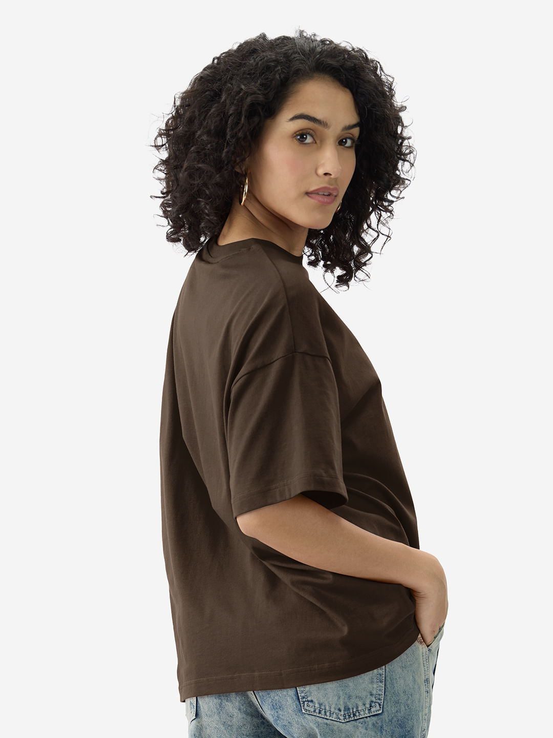 Buy Solids Deep Brown Women Oversized T Shirts Online At The Souled Store