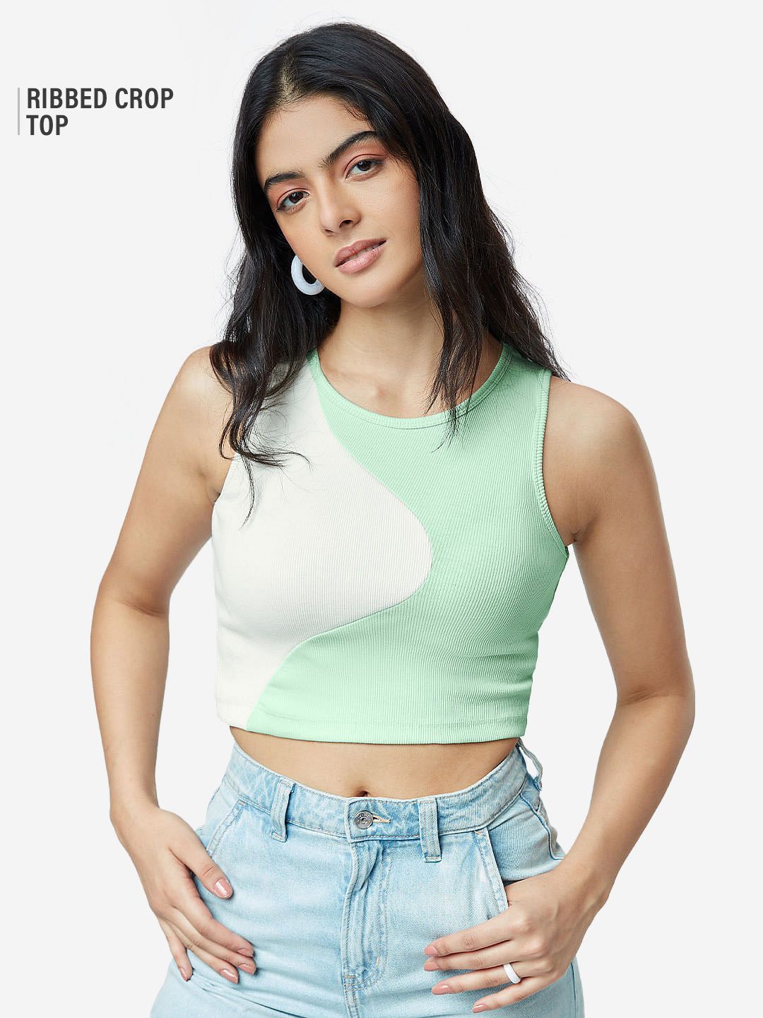 Buy Solids: Mint Cropped Tank Tops online at The Souled Store.