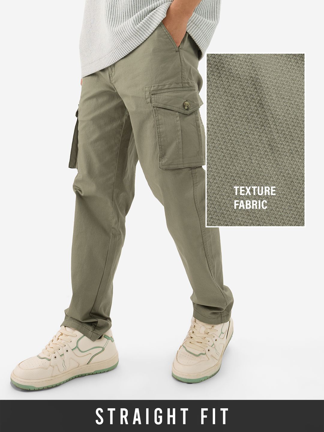 Buy Solids: Champagne Men Cargo Pants Online