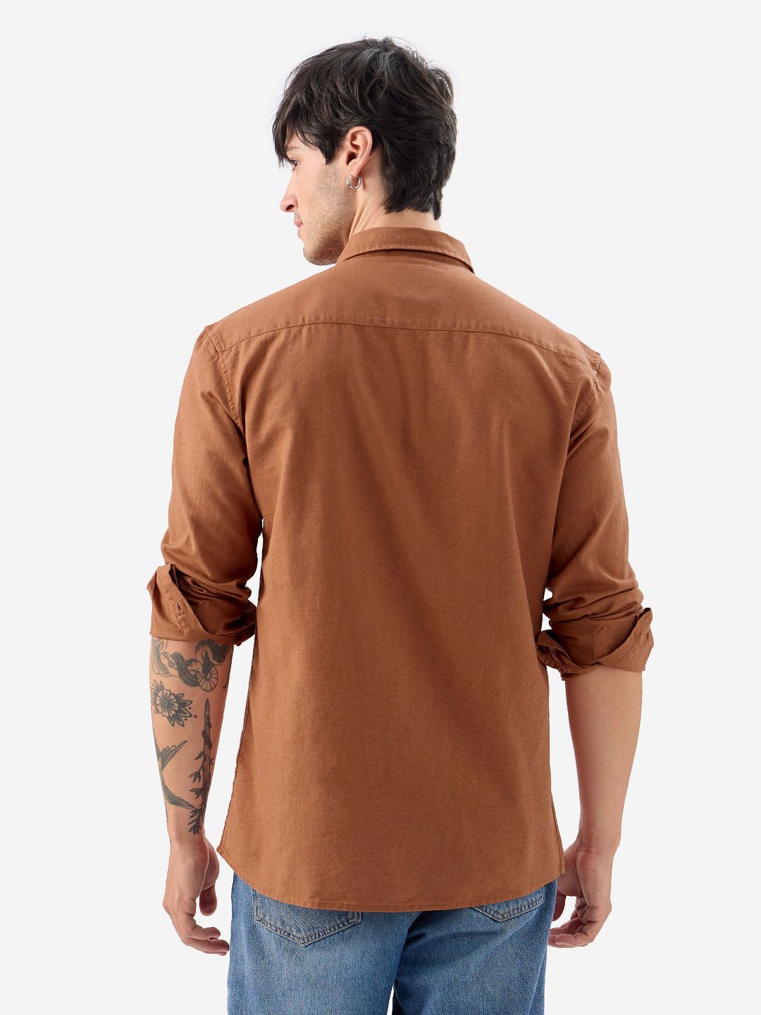 Buy Solids Rusty Red Men's Shirt Online