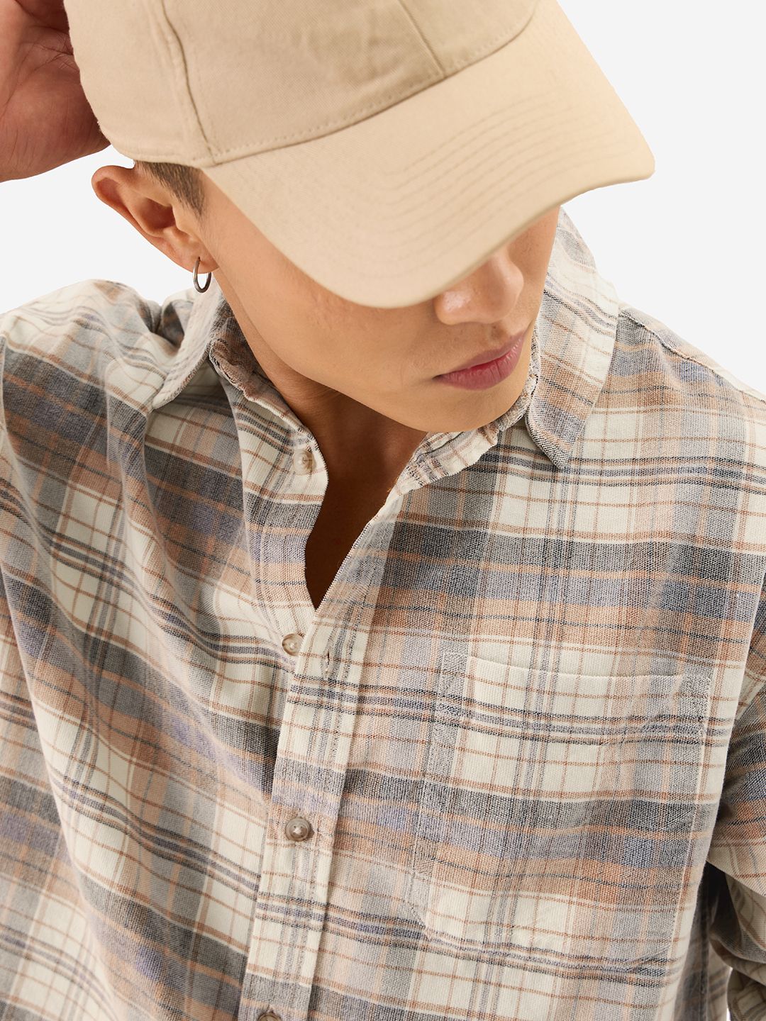 Buy Plaid: Yellow, Black, Blue Relaxed Shirt Online