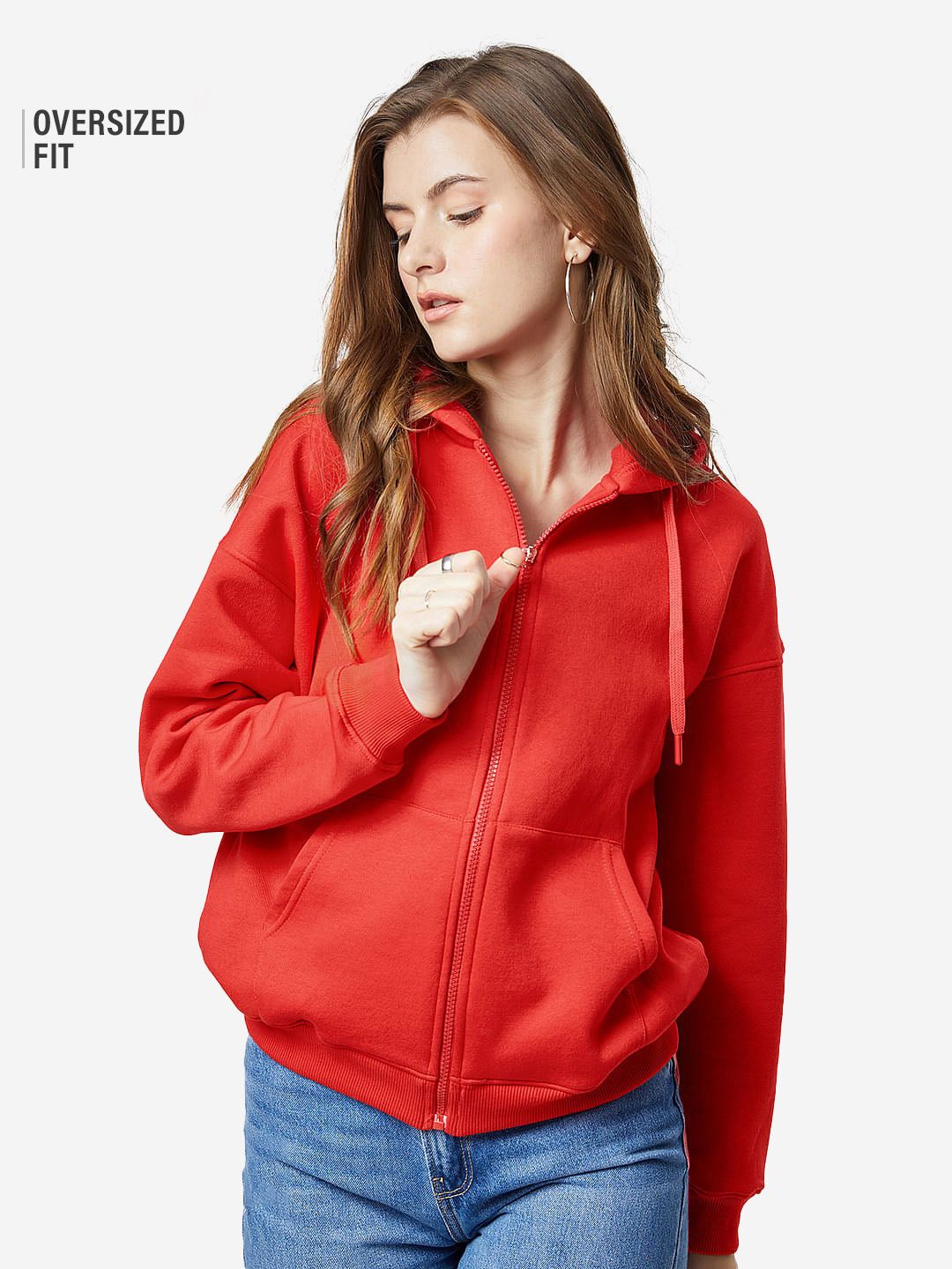 Buy TSS Originals: Poppy Red Women Oversized Hoodies online at The ...