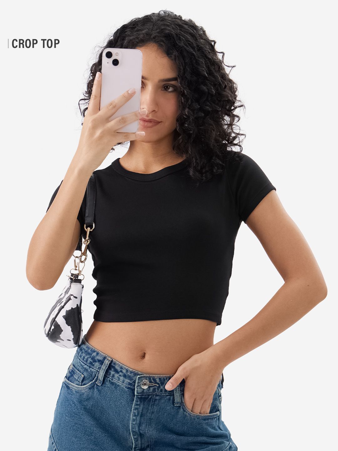 Buy Solids: Onyx Black Women Cropped Tops online at The Souled Store.