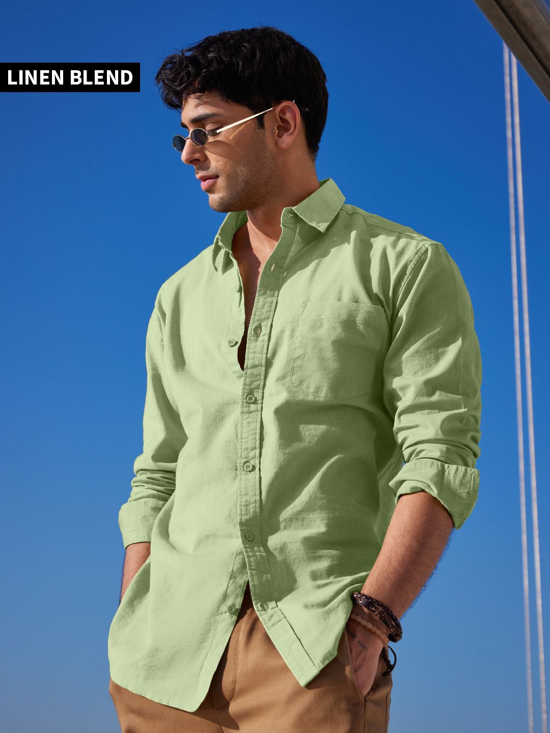 Buy Solids: Pastel Lime Lavender Shirts Online