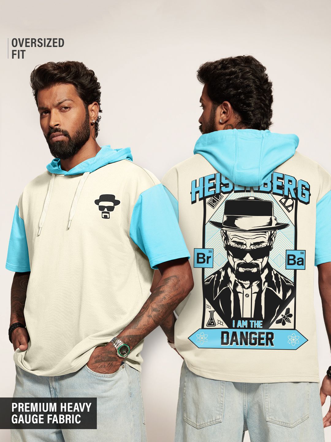 Buy Breaking Bad: Danger Men Oversized Hooded T-Shirts Online