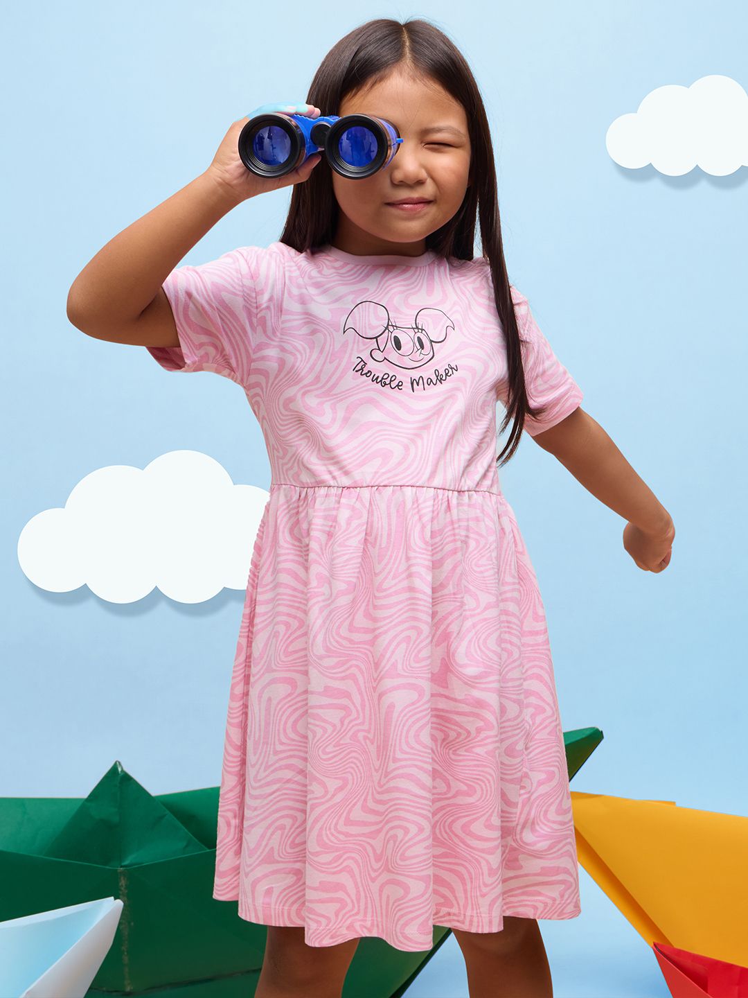 Buy Dexter: Trouble Maker Girls Cotton Gathered Dresses online at The ...