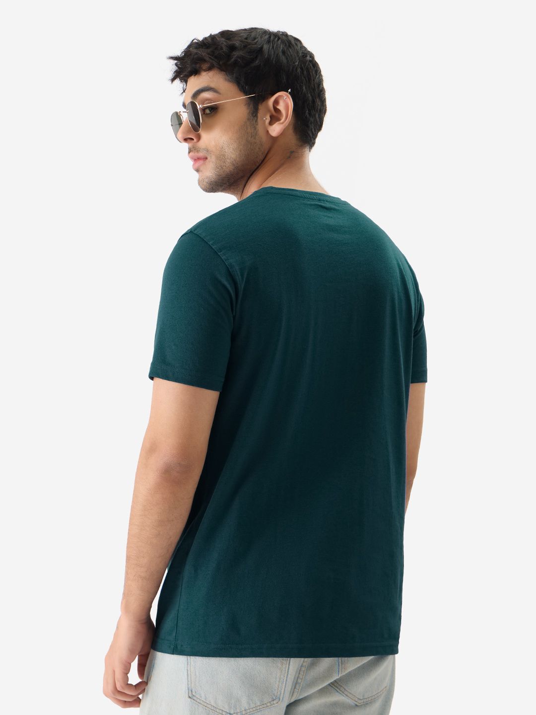 Buy Solids: Emerald Green Oversized T-Shirts Online