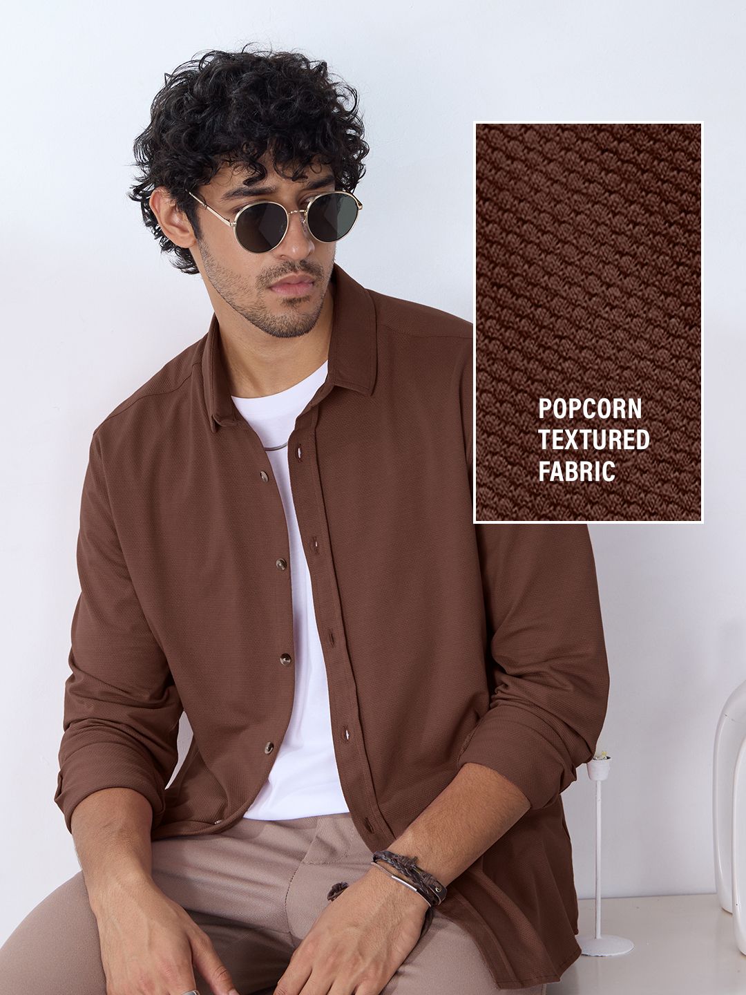 Buy Textured Shirt: Magnum Knit Shirt Online