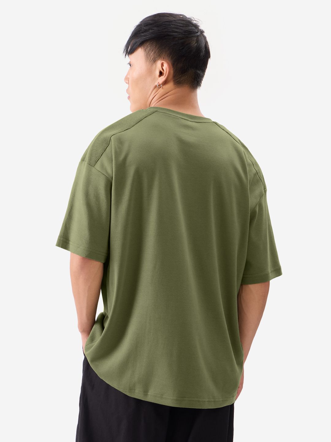 Buy Solids: Pine Green Oversized T-Shirts Online