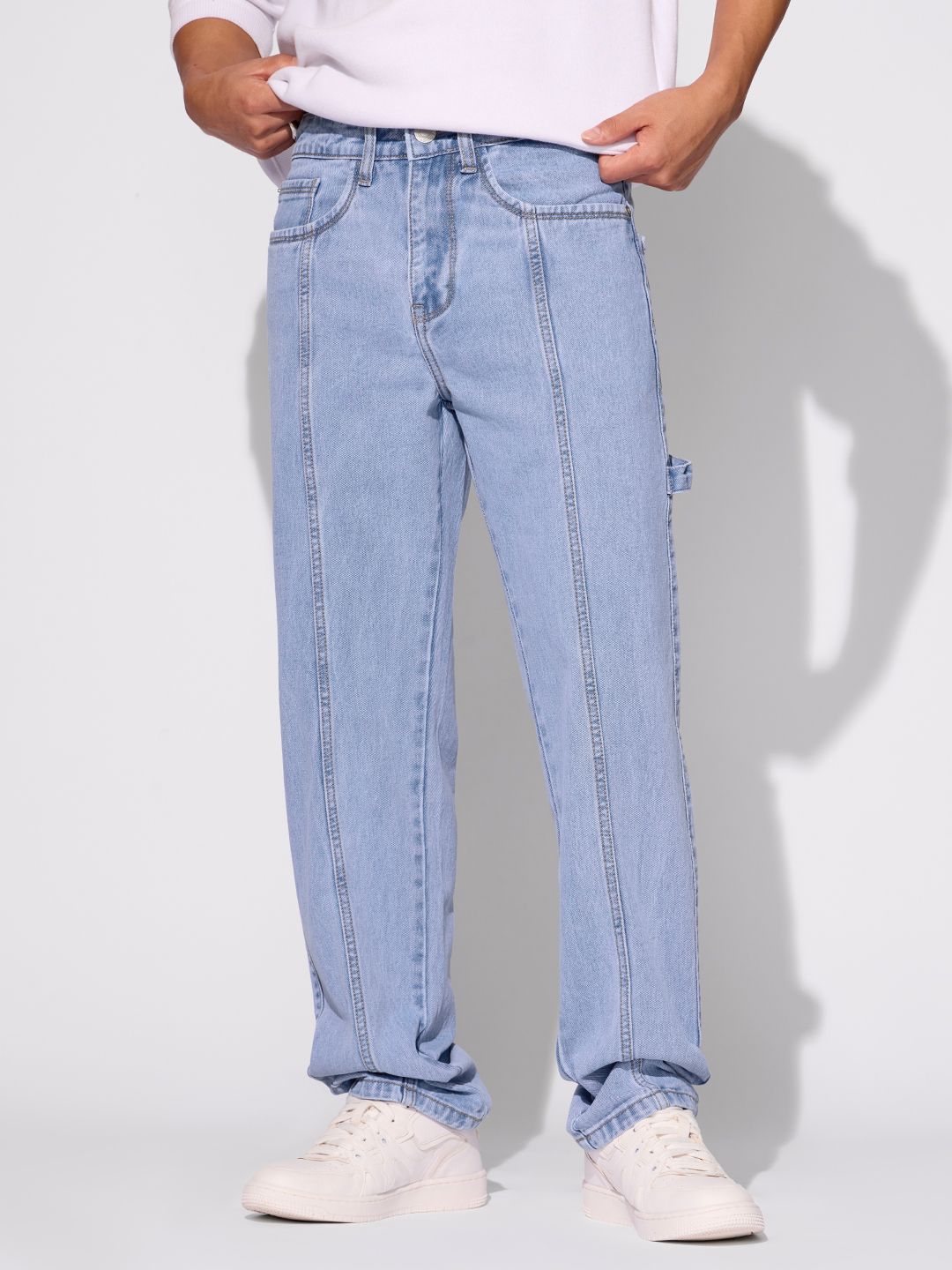Buy Denim: Light Blue (Straight Fit) Men Jeans Online