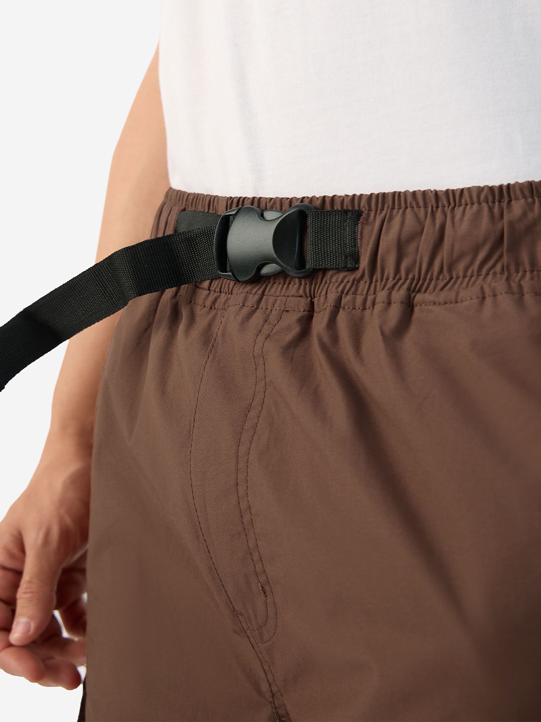 Buy Solids: Mocha Brown Men Parachute Pants Online