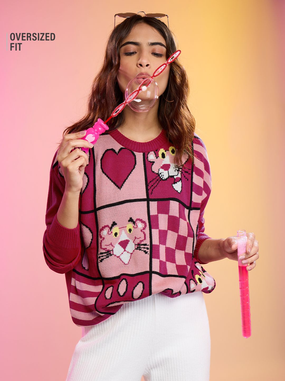 Buy Pink Panther: Positively Pink Women Knitted Sweaters online at The ...
