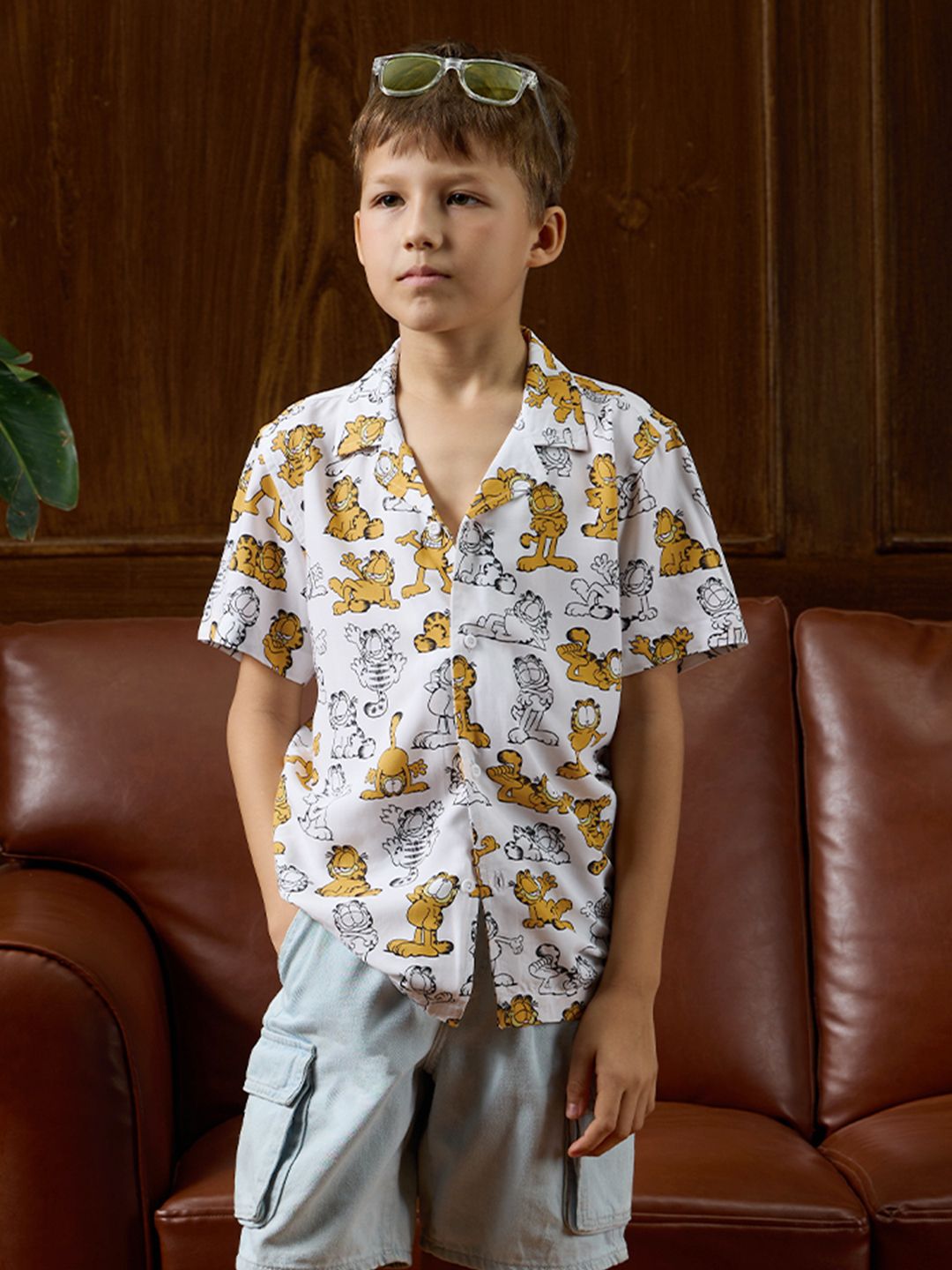 Buy Garfield: Lazy Vibes Young Boys Shirts Online