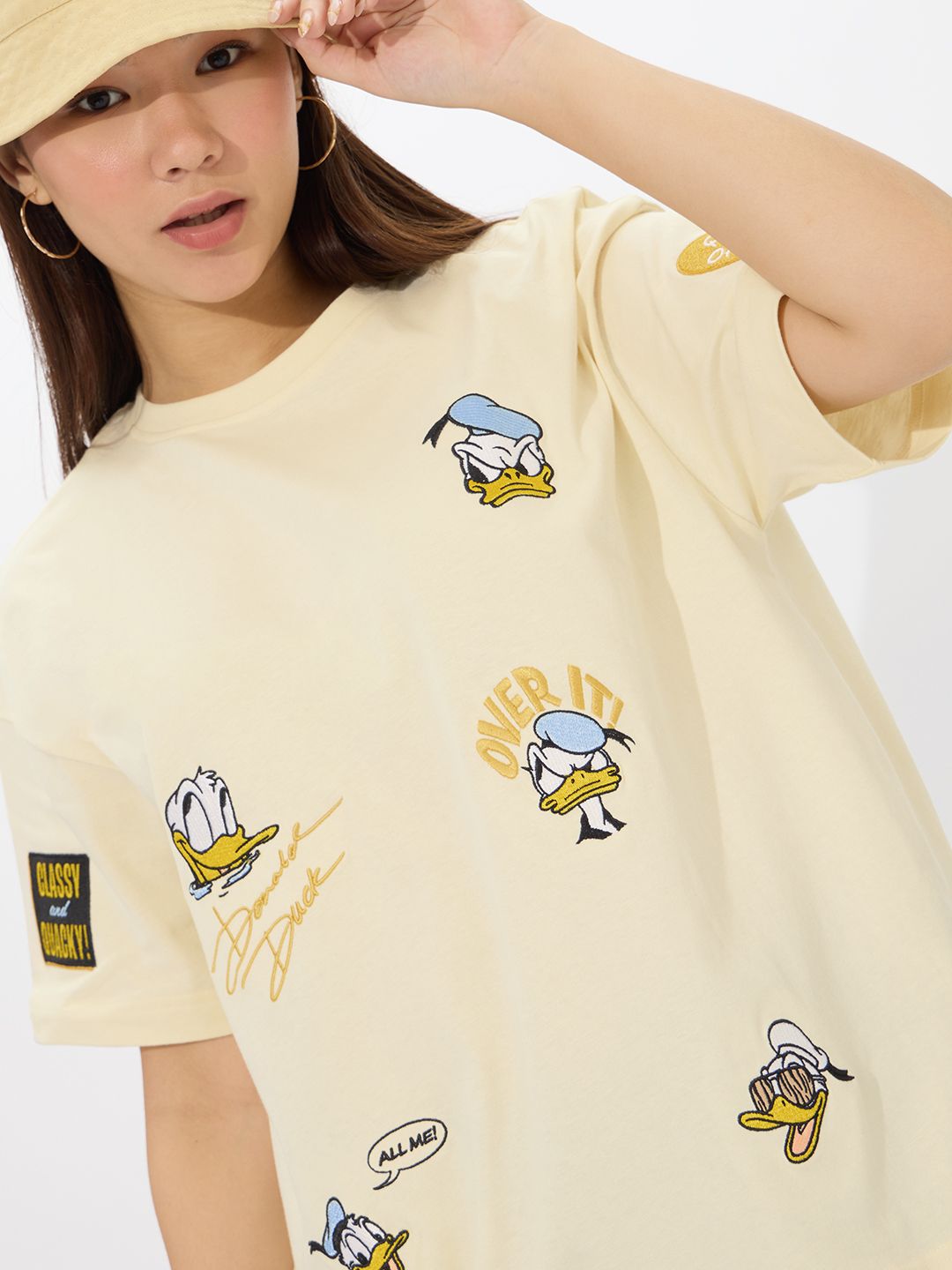 Buy Donald Duck: Quack Off Women Oversized T-Shirts Online