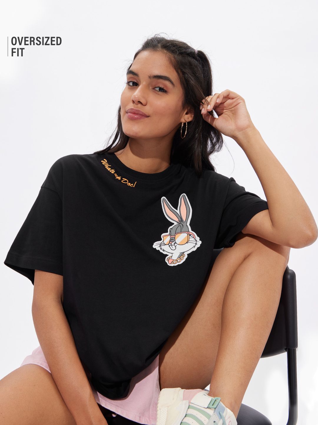 Buy Bugs Bunny: What's Up Doc Women Oversized T-Shirts Online at The ...