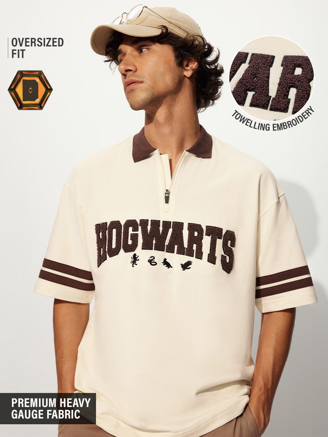 Buy Harry Potter: Hogwarts Zipper Polos Online.