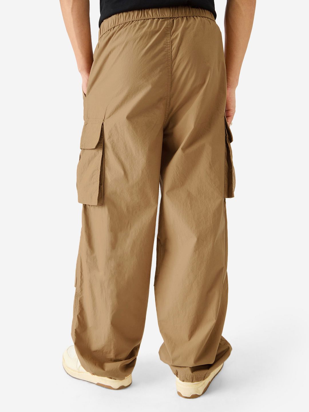 Buy Tan Brown Men Parachute Pants Online