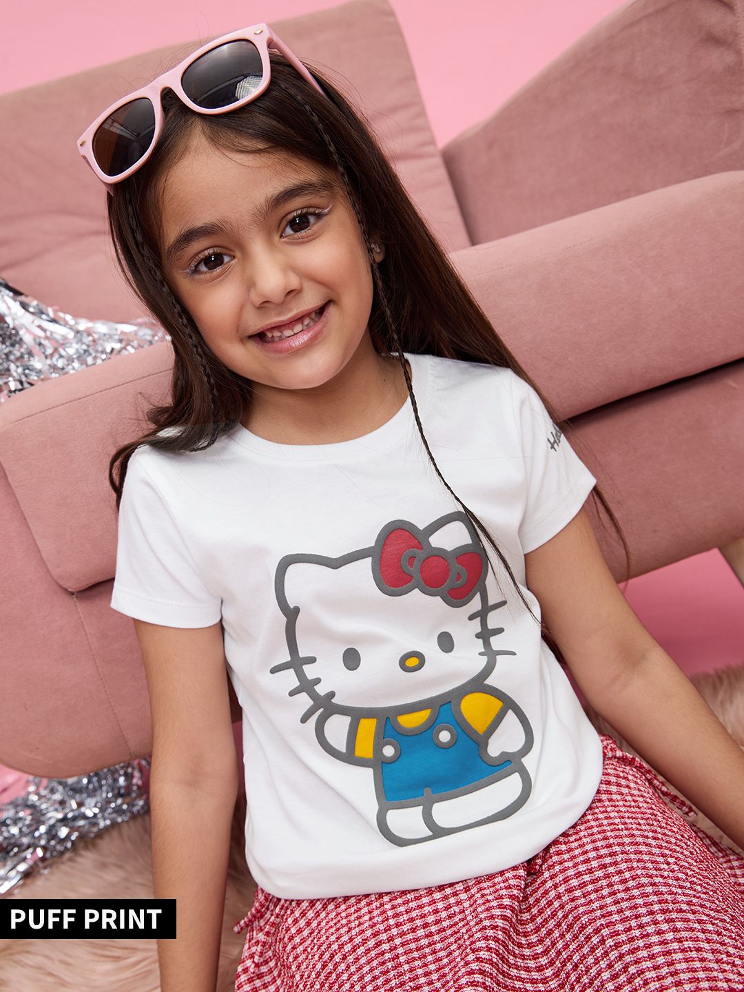 Buy Hello Kitty: Kitty White Girls Cotton T-shirts Online