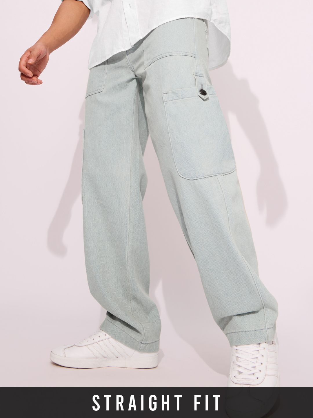Buy Denim: Azure Blue (Baggy Fit) Men Jeans Online