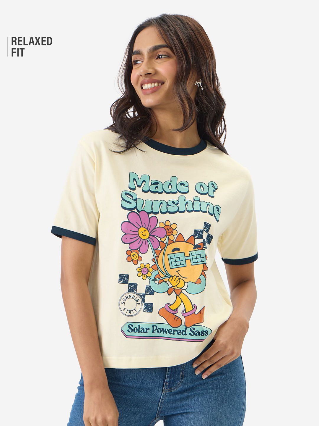 Buy TSS Originals: Made of Sunshine Women Relaxed Fit T-Shirts online ...