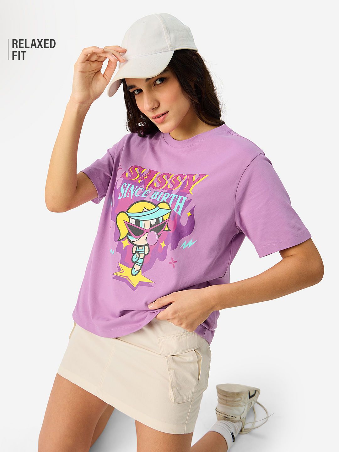 Buy Powerpuff Girls: Sassy Since Birth Women Relaxed Fit T-Shirts ...
