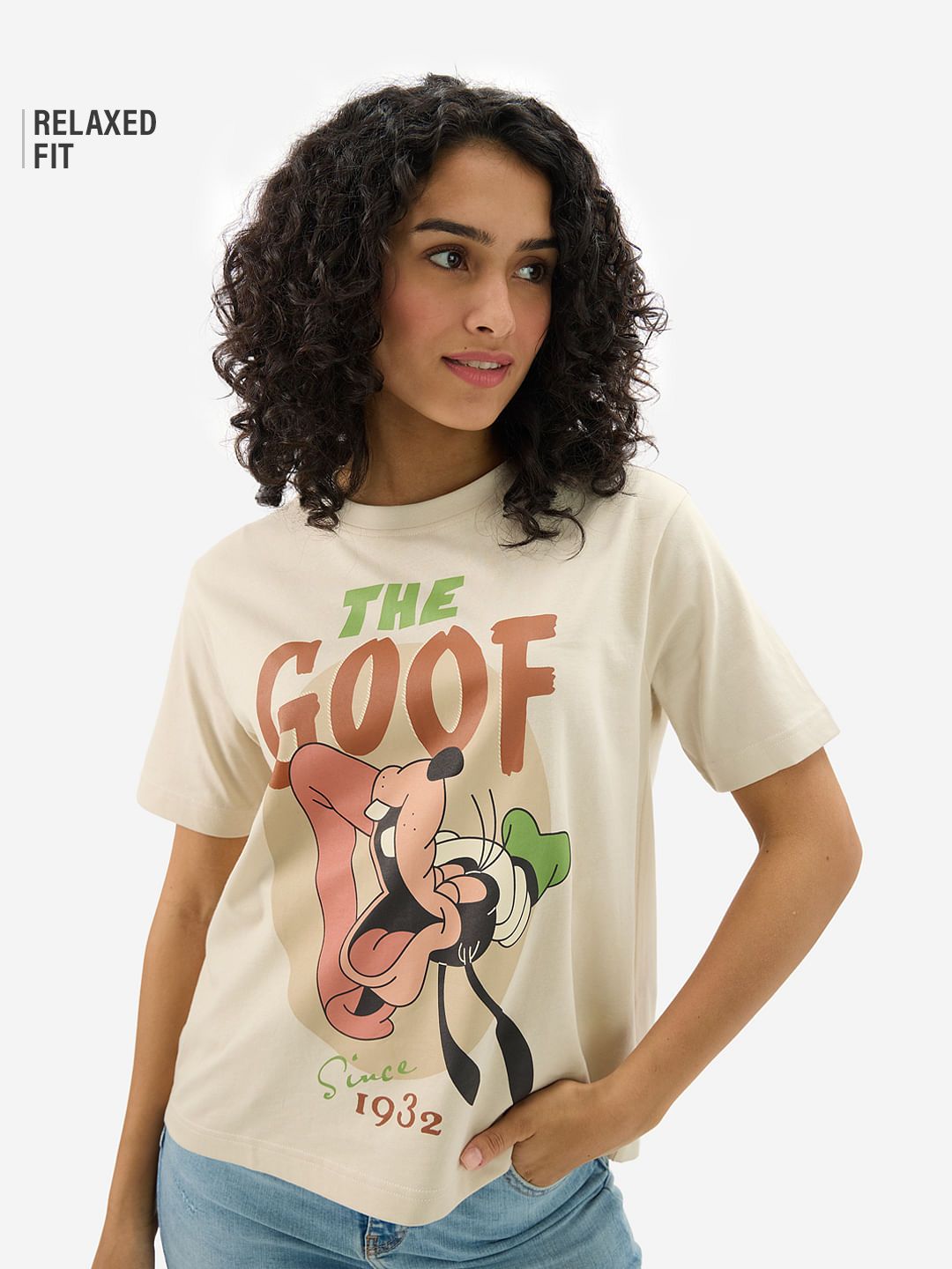 Buy Disney: The Goof Women Relaxed Fit T-Shirts online at The Souled Store.