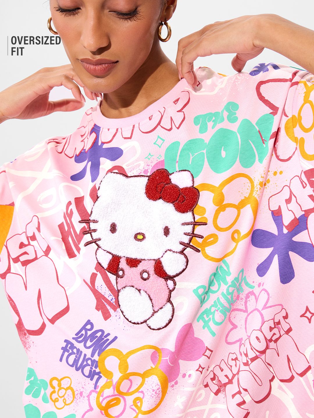 Buy Hello Kitty: The Most Fun Women Oversized T-Shirts Online