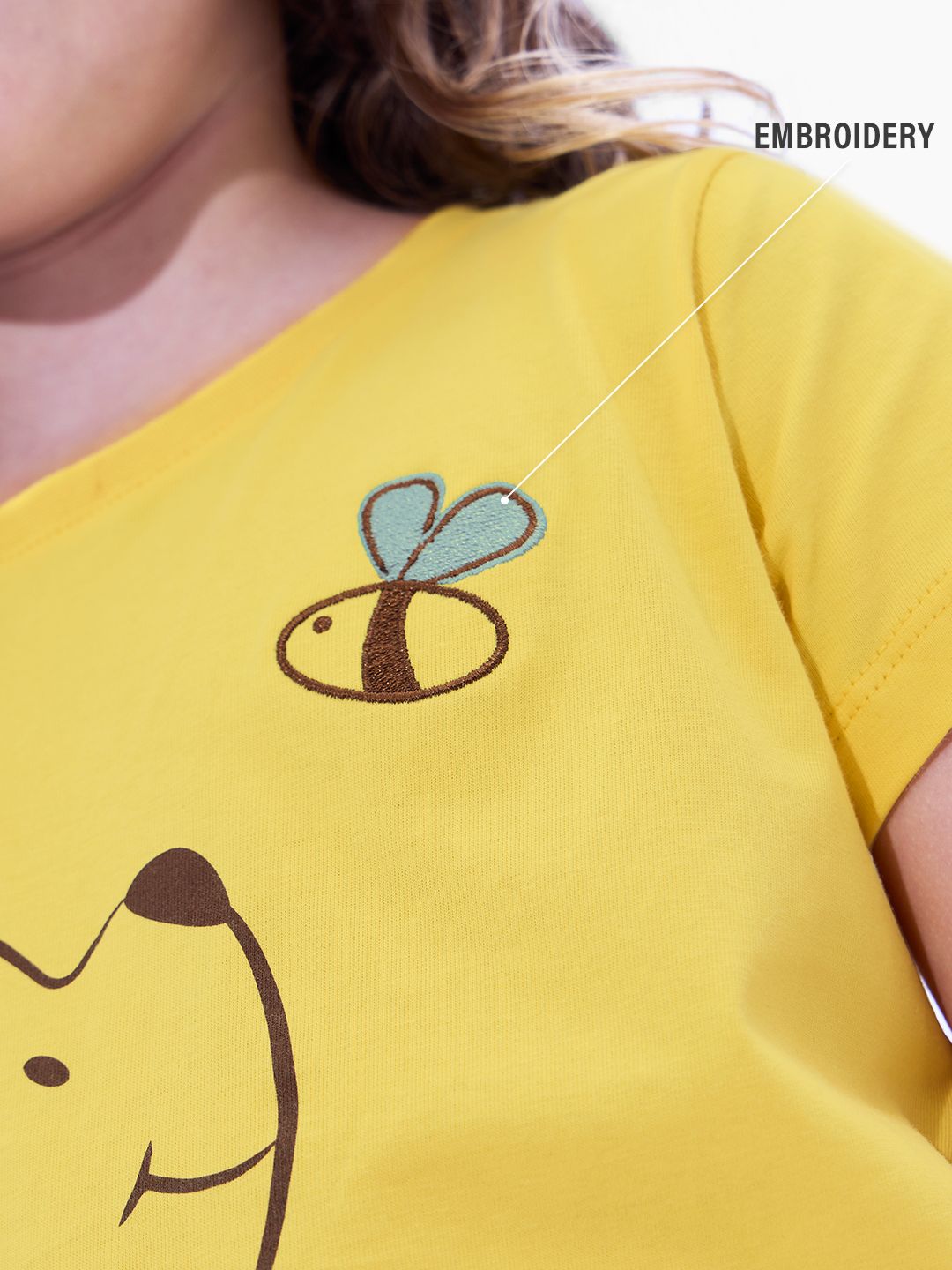 Buy Winnie The Pooh: Chasing Bees Girls Cotton T-Shirts Online