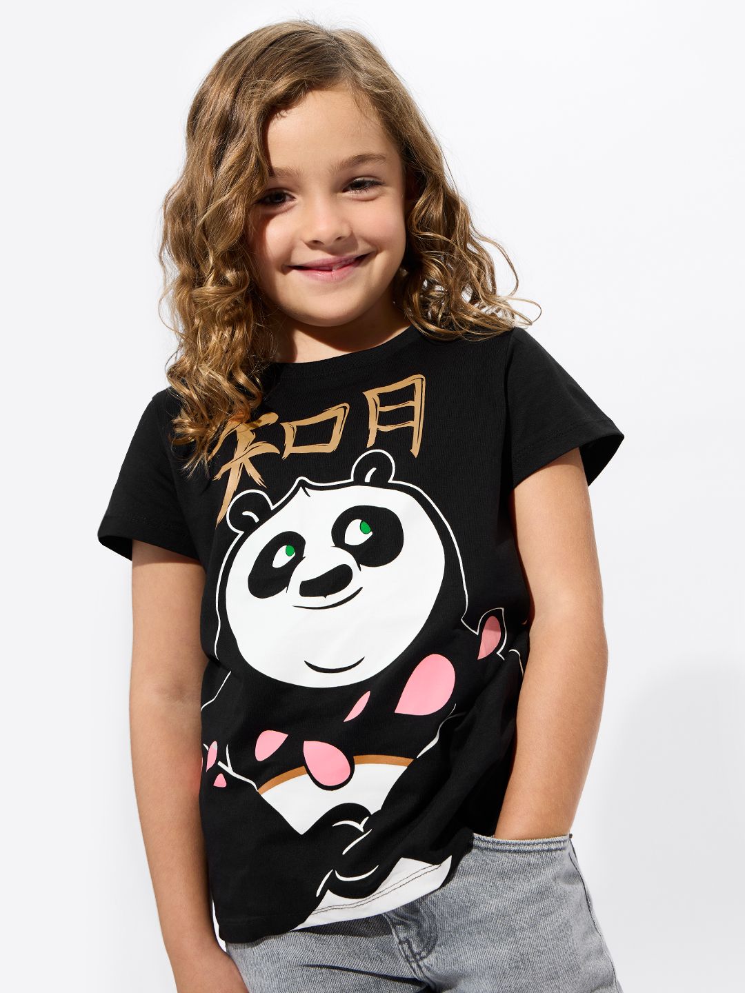 Buy Kung Fu Panda: Wisdom Girls Cotton T-Shirts Online