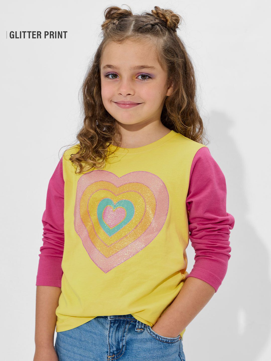 Buy TSS Originals: Rainbow Hearts Girls Cotton Full Sleeve T-Shirts ...