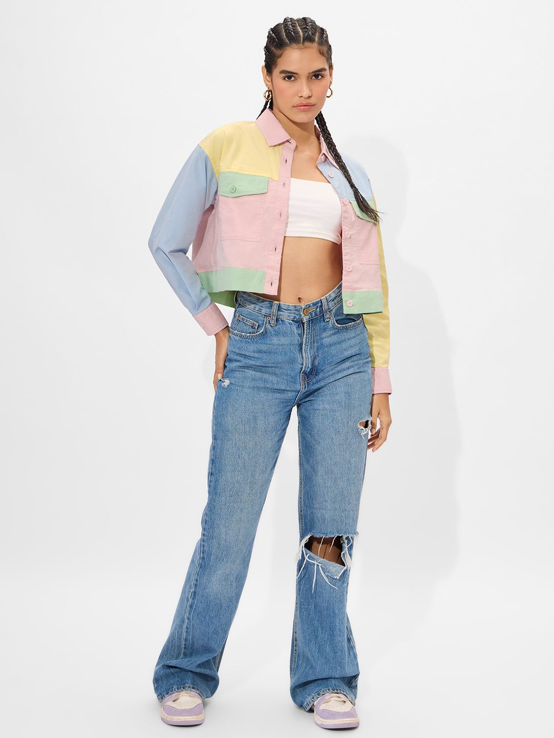Buy Cropped Shacket: Aurora Shirt Online at The Souled Store.
