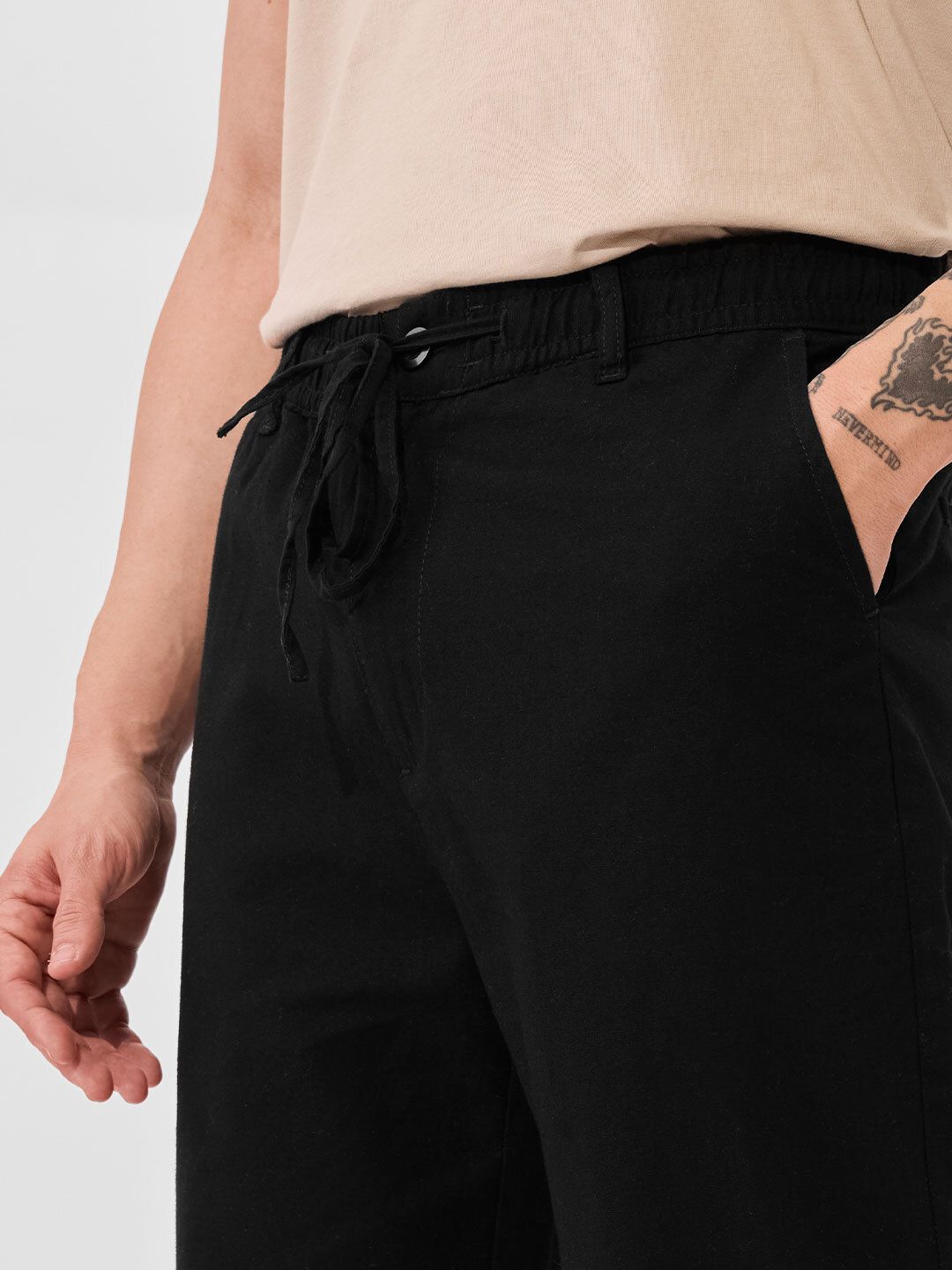 Buy Solids: Midnight Black Men Pants Online at The Souled Store.