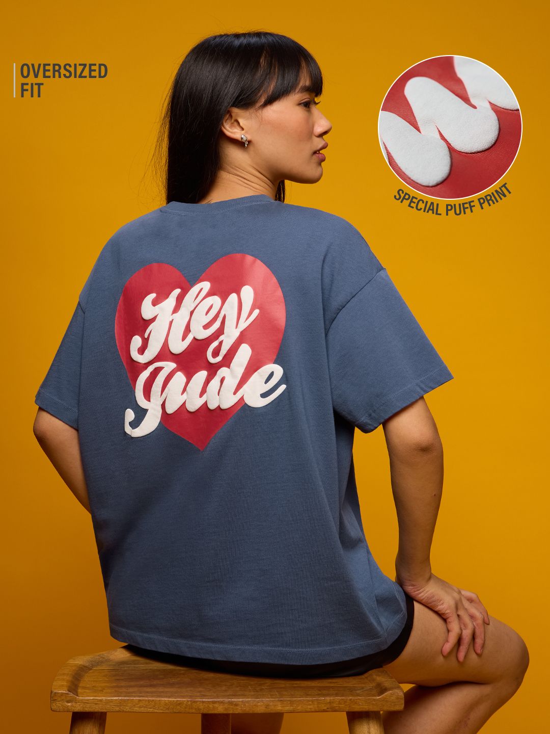 Buy The Beatles: Hey Jude Women Oversized T-Shirts Online