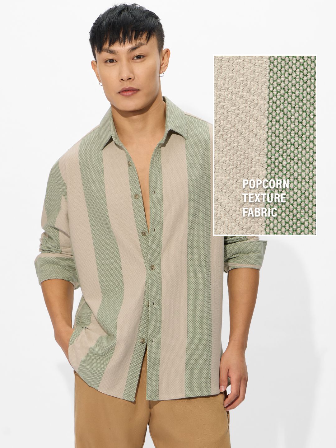 Buy Stripes: Sage Knit Shirt Online