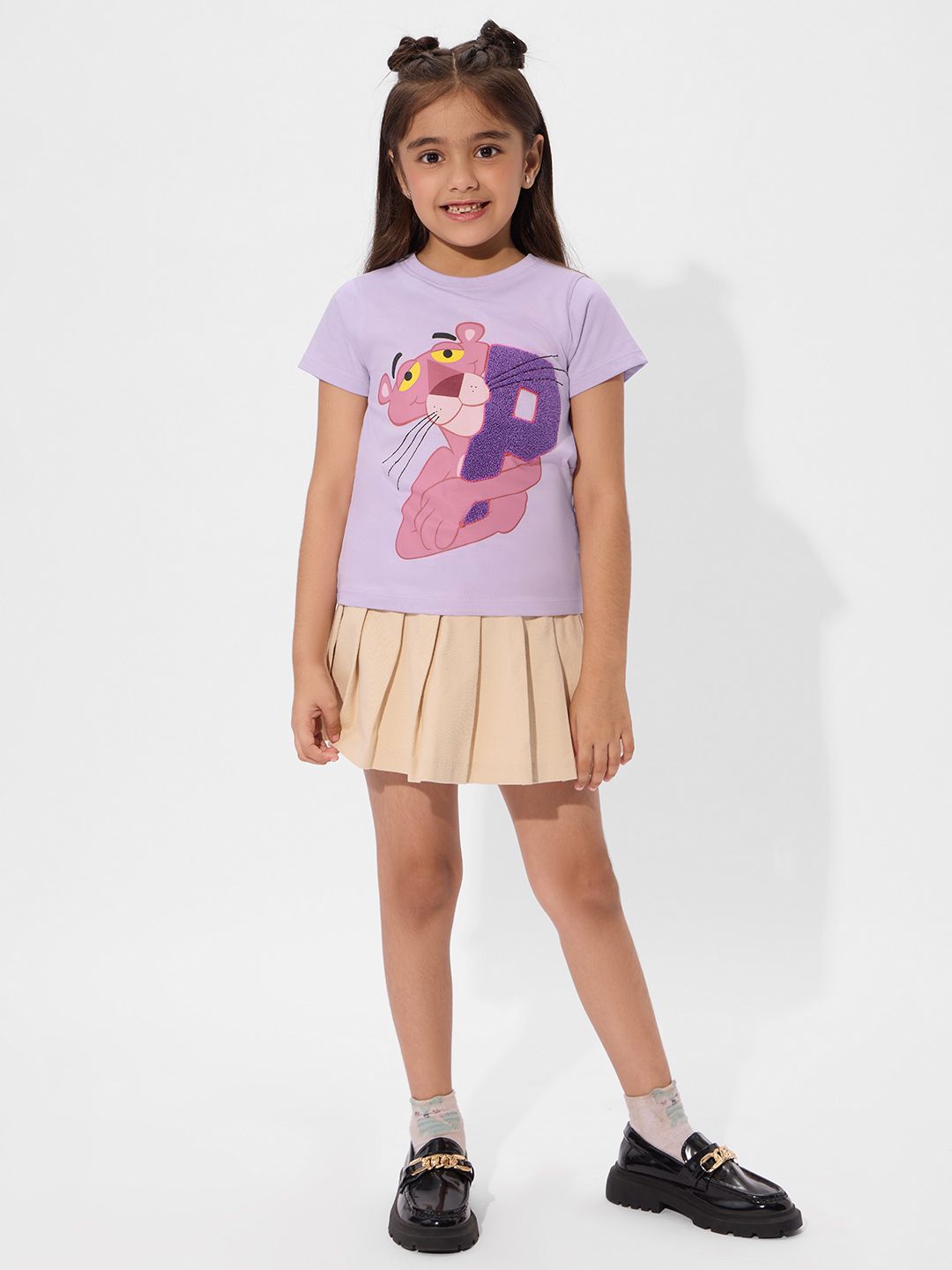 Buy Pink Panther: P For Pink Girls Cotton T-shirts Online