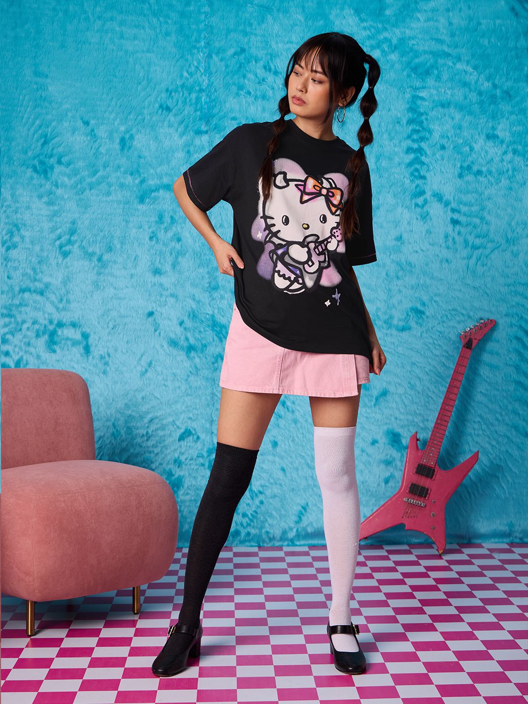 Buy Hello Kitty: Rockstar Women Oversized T-Shirts Online
