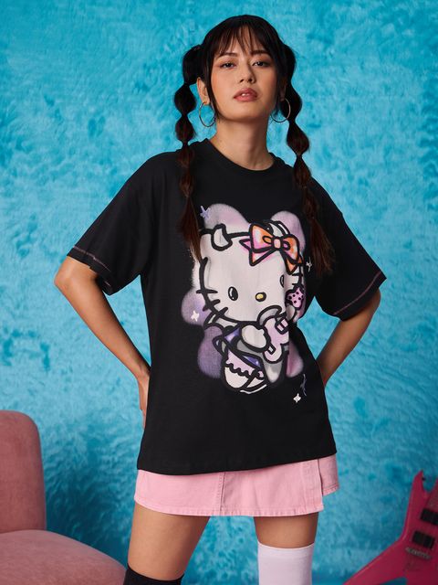 Buy Hello Kitty: Rockstar Women Oversized T-Shirts Online