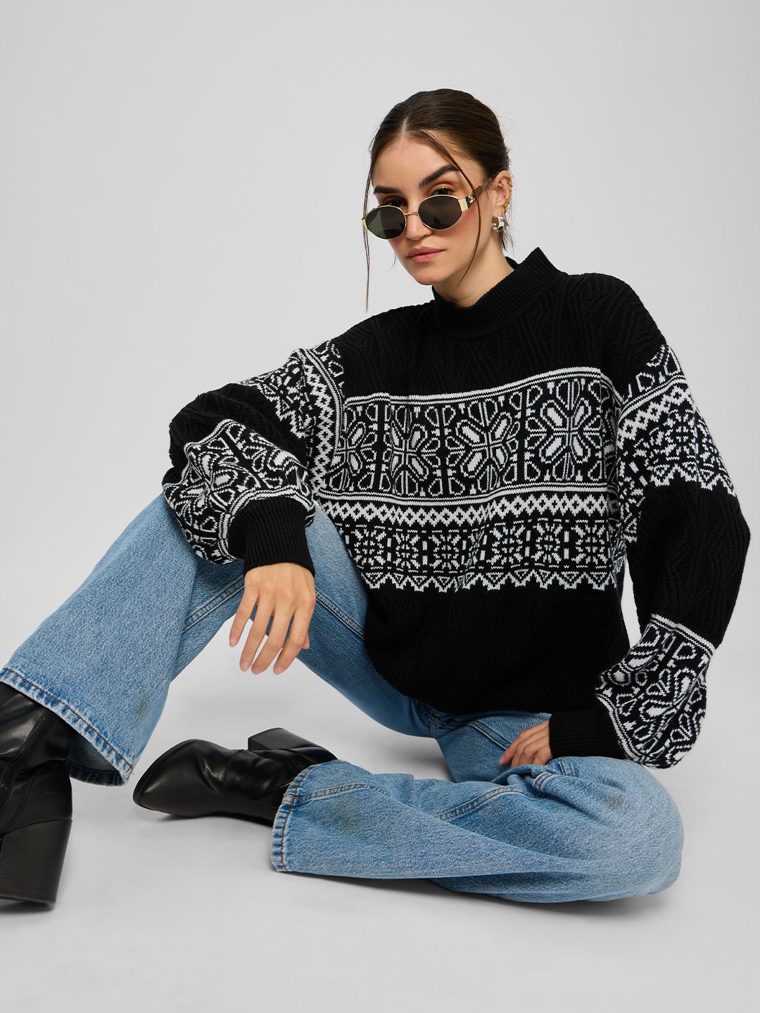 Buy Cable Knit Sweater: Raven Womens Oversized Sweaters Online