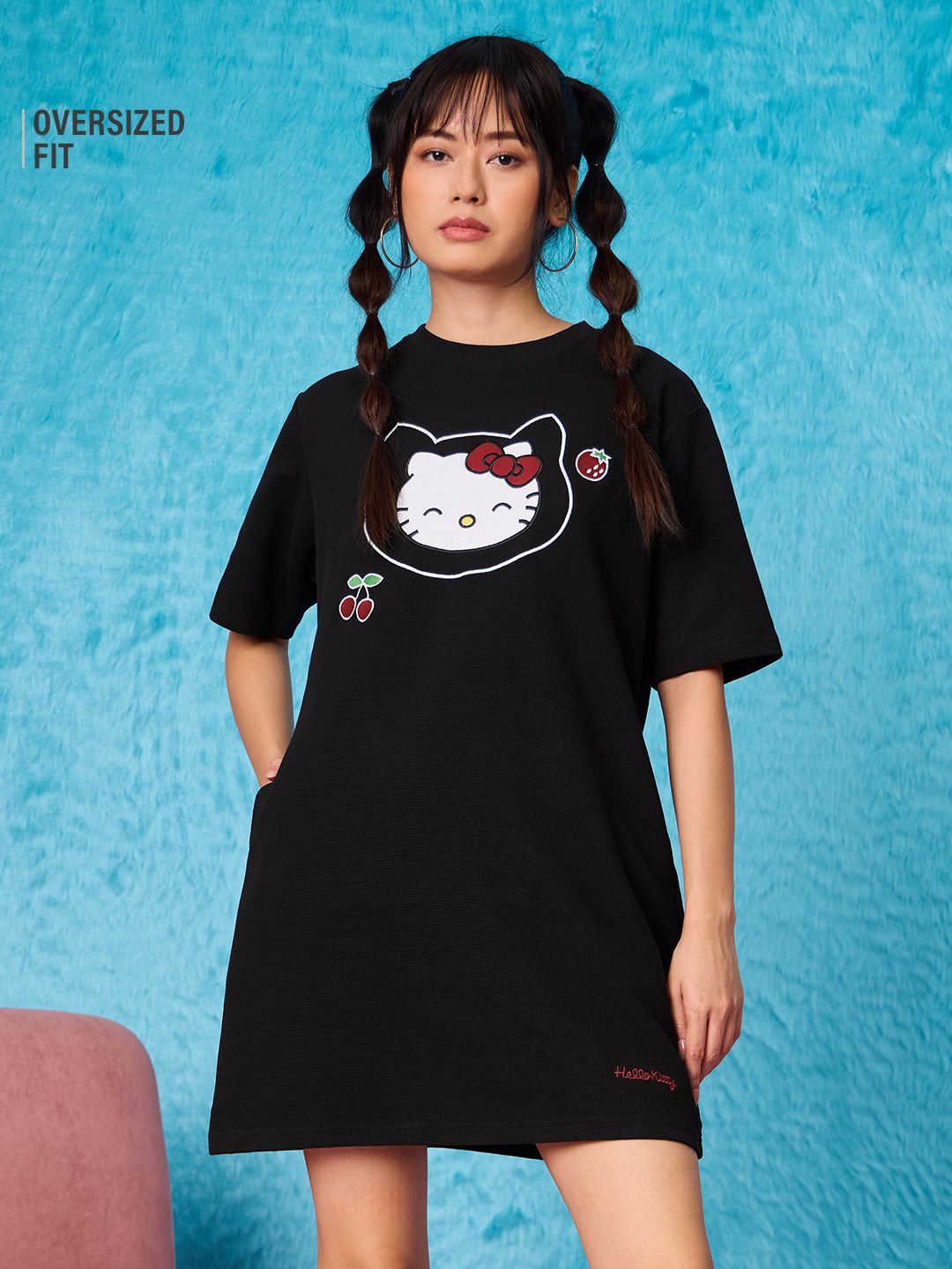 Buy Hello Kitty: Meow Women Oversized T-Shirt Dressed Online