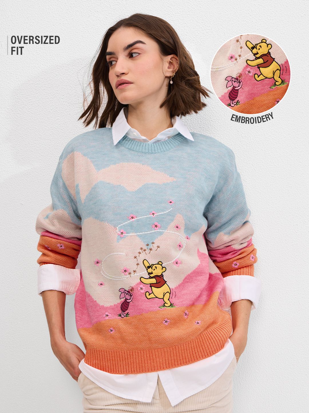 Buy Official Winnie The Pooh: Scenic Women Oversized Sweaters