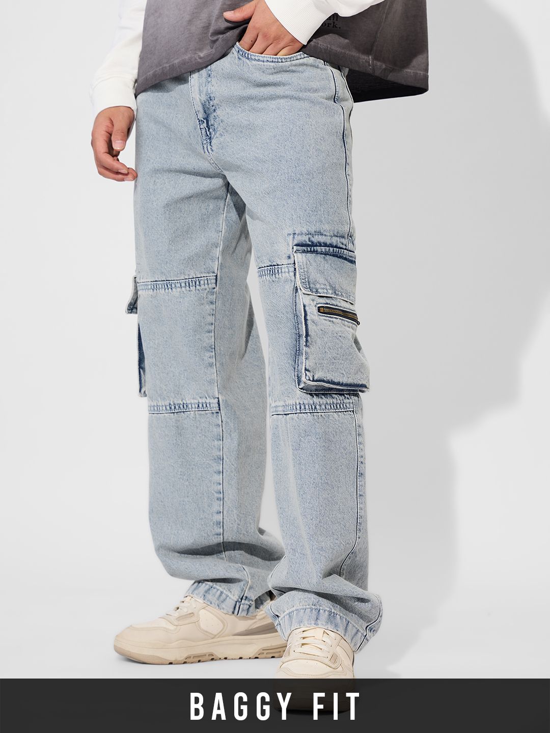 Buy Baggy Cargo Denims: Arctic Men Jeans Online