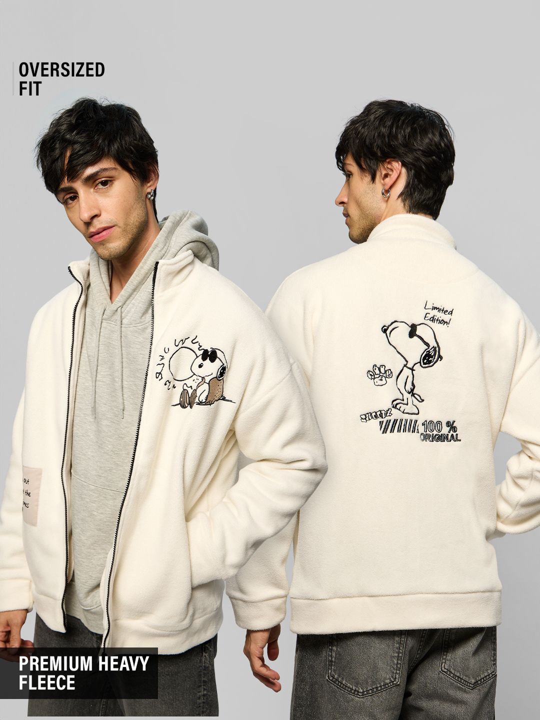 Buy Polar Fleece Jacket: Peanuts Happy Day Men Jackets Online