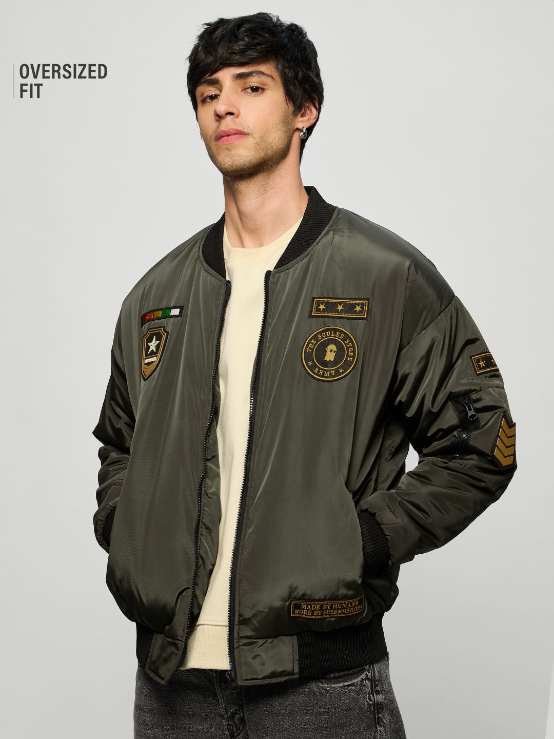 Buy Bomber Jacket: Souled Army Men Puffer Jackets Online