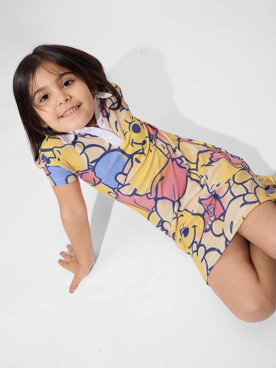 Buy Winnie The Pooh: Faces Girls Cotton Dresses Online